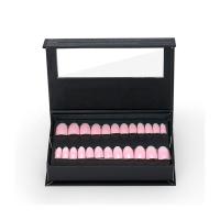 China Nails Black Paper Gift Packaging Box Magnetic PVC Window Card Insert With Holes for sale