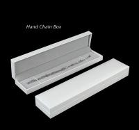 China White Jewelry Ring Plastic Jewelry Box Leatherette Paper Gift Box Gray Velvet Insert for sale