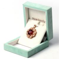 China OEM Velvet Jewelry Gift Boxes Ring Pendant Necklace Cardboard Paper Box Custom Logo for sale