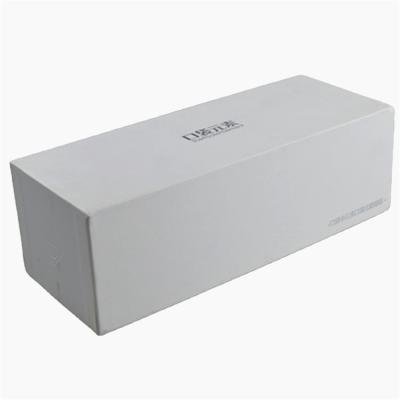 China 2 Pieces Coated Paper Gift Packaging Box Off White Black Silkscreen Logo Print for sale