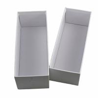 China 2 Pieces Coated Paper Gift Packaging Box Off White Black Silkscreen Logo Print for sale