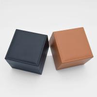 China Pu Leather Watch Box Single Square Shape Plastic Paper Double Watches Case for sale