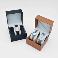 China Pu Leather Watch Box Single Square Shape Plastic Paper Double Watches Case for sale
