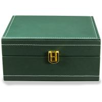 China Luxury Personalised Watch Boxes With Gold Lock Inside Light Green Velvet Outside paper box packaging factory sell for sale