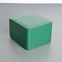 China Promotional Single Watch Box With Hinge Round Corn Style White Velvet Inside for sale