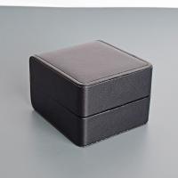 China Promotional Single Watch Box With Hinge Round Corn Style White Velvet Inside for sale