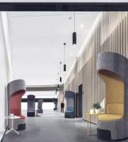 China Fixed Shared Workspace Furniture Waiting Area Sofa 0.18CBM for sale