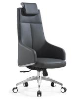 China Tilting Cowhide Executive Leather Office Chair High Density for sale