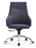 China Tilting Cowhide Executive Leather Office Chair High Density for sale
