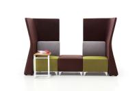 China Custom Shared Workplace Fabric Office Lobby Sofa 0.35CBM for sale