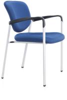 China Breathable Mesh Stackable Meeting Chairs For Conference Room Blue for sale