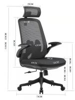 China Ergonomic High Back Mesh Chair Mesh Office Chair With Headrest 0.15CBM for sale