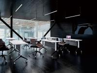 China Meeting Hall Chairs Armless Conference Room Chairs Powder Coating Steel for sale
