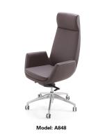 China Ergonomic Sterling Leather Executive Chair Pneumatic Height Adjustment for sale