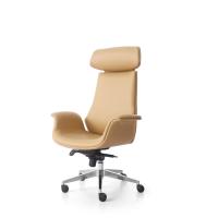 China ODM Leather Executive Desk Chair Centre Tilt Mechanism for sale