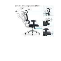 China Adjustable Komene Mesh Executive Chair 0.15CBM Black for sale