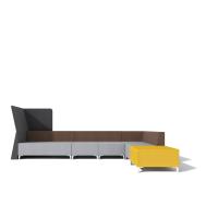 China Fixed Shared Workplace Fabric Office Lobby Sofa And Collaborative Sofa for sale