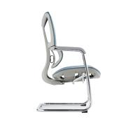 China Adjustable Recline Mesh Seat Office Chair With High-Density Leatherette Back for sale