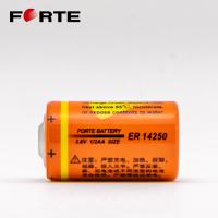 China Li-SOCL2 Battery ER14250 Lithium Primary Battery 3.6V 1200mAh 1/2AA for Water Meter, GPS for sale