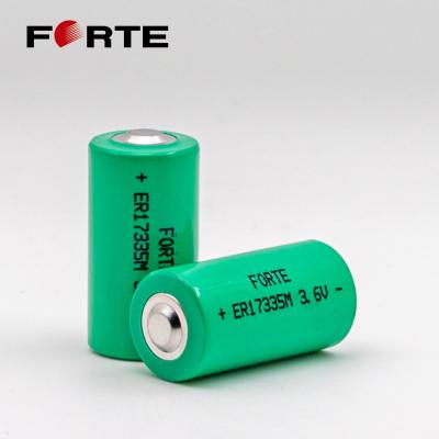 China Li-SOCL2 Battery ER14335M Lithium Primary Battery 3.6V 1300mAh High Energy 2/3AA High  for Water Meter, GPS for sale