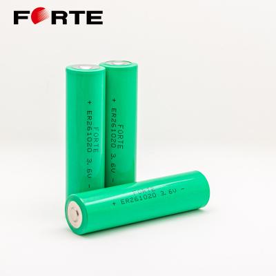 China Li-SOCL2 Battery ER261020 Lithium Primary Battery 3.6V 17000mAh CC Size for Water Meter, GPS for sale
