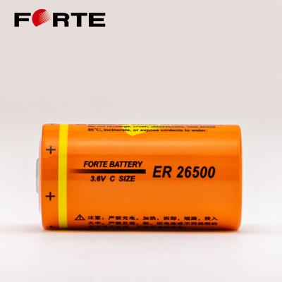China 200mA Lithium Thionyl Chloride Cell 8500mAh ER26500 Size C 3.6V for sale