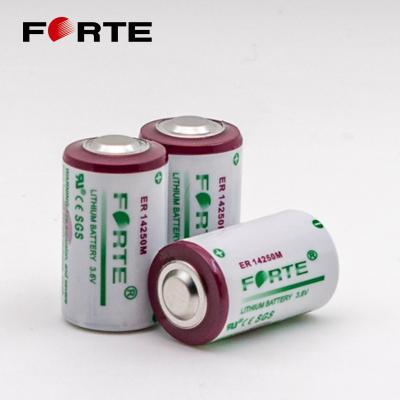 China ER14250M 1/2AA 800mAh 3.6 Volt Lithium Battery 14.5*26.3mm for sale