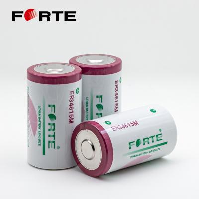 China Forte Cylindrical Lithium Batteries 14500mAh ER34615M D Size 34.2*61.5mm for sale