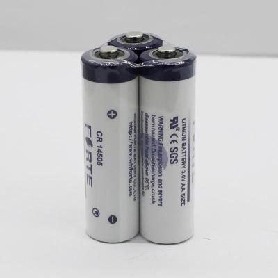 China 3V 1400mAh AA CR14505 LiMnO2 Cylindrical Lithium Batteries for sale