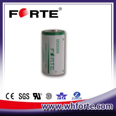 China Cylindrical ER26500 Size C 8500mAh 3.6V Lithium Battery For Taxi Meter for sale