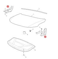 China Steel Engine Cover Hood Hinge Left for MG6 EMG6 OE 10155525 30x10x8cm for sale