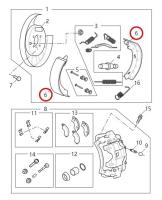 China Auto Parts Hand Brake Pads for A80 RV80B V80 OEM C00013527 20x17x6cm for sale