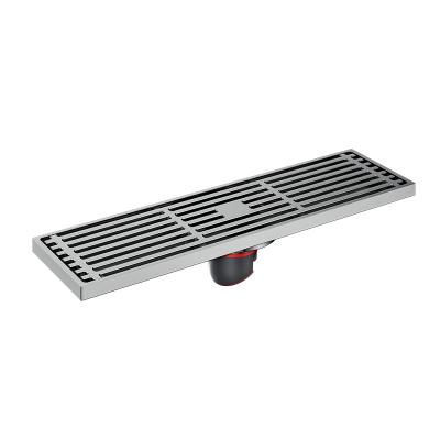 China Anti Odor Tile Insert Strip Drain , Rectangular Brass Shower Grate Drain for sale