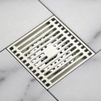 China Modern Brass Bathroom Shower Drain , Square Floor Drain With Sink Hygienic Cover Pad for sale