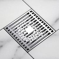 China Modern Brass Bathroom Shower Drain , Square Floor Drain With Sink Hygienic Cover Pad for sale