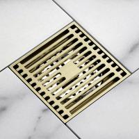China Modern Brass Bathroom Shower Drain , Square Floor Drain With Sink Hygienic Cover Pad for sale