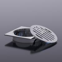 China Recessed Circular Shower Drain , Brass Round Floor Drain Without Trap for sale