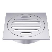 China Recessed Circular Shower Drain , Brass Round Floor Drain Without Trap for sale