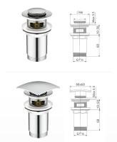 China Elite Brass Pop Up Sink Drain Electroplating Effortless Water Flow Anti Corrosion for sale