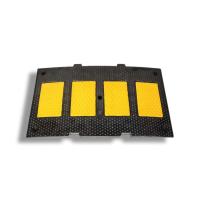 China Non Slip Rubberised Speed Breakers , Yellow And Black Speed Bumps Cushion for sale