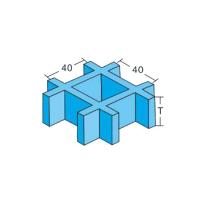 China Pultruded FRP Grating Panels Non Slip Treads 50 * 50mm For Secure Access Points for sale