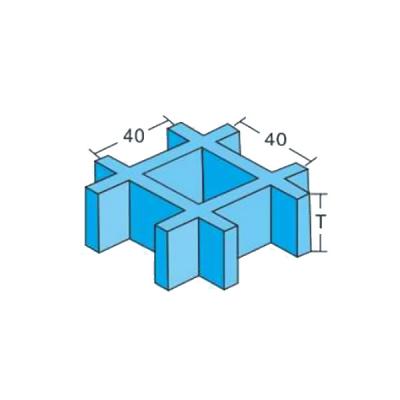 China Pultruded FRP Grating Panels Non Slip Treads 50 * 50mm For Secure Access Points for sale