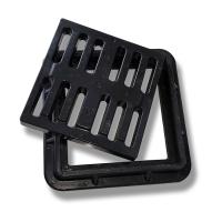 China EN124 A15 Grating Manhole Cover , SMC Square Sidewalk FRP Storm Grate Cover for sale