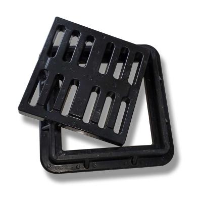 China EN124 A15 Grating Manhole Cover , SMC Square Sidewalk FRP Storm Grate Cover for sale