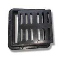 China EN124 A15 Grating Manhole Cover , SMC Square Sidewalk FRP Storm Grate Cover for sale