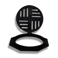 China Elite 432 X 517mm Triangle Grating Frame , 20 Tons SMC FRP Manhole Grating Cover for sale