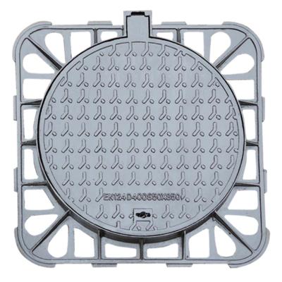 China Municipal Ductile Iron Manhole Cover D400 Round Composite 850 * 850mm for sale