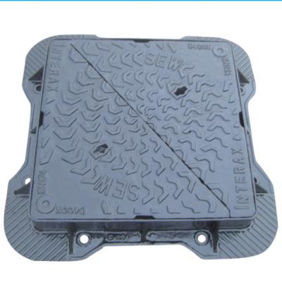 China Telecom Hinged Manhole Cover , Ductile Iron Lockable Manhole Cover 800 * 800mm for sale