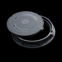 China Customizable FRP Manhole Cover EN124 500mm Lockable Sewage Plate for sale