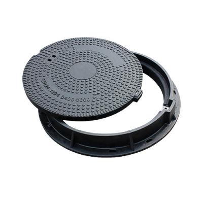 China Customizable FRP Manhole Cover EN124 500mm Lockable Sewage Plate for sale